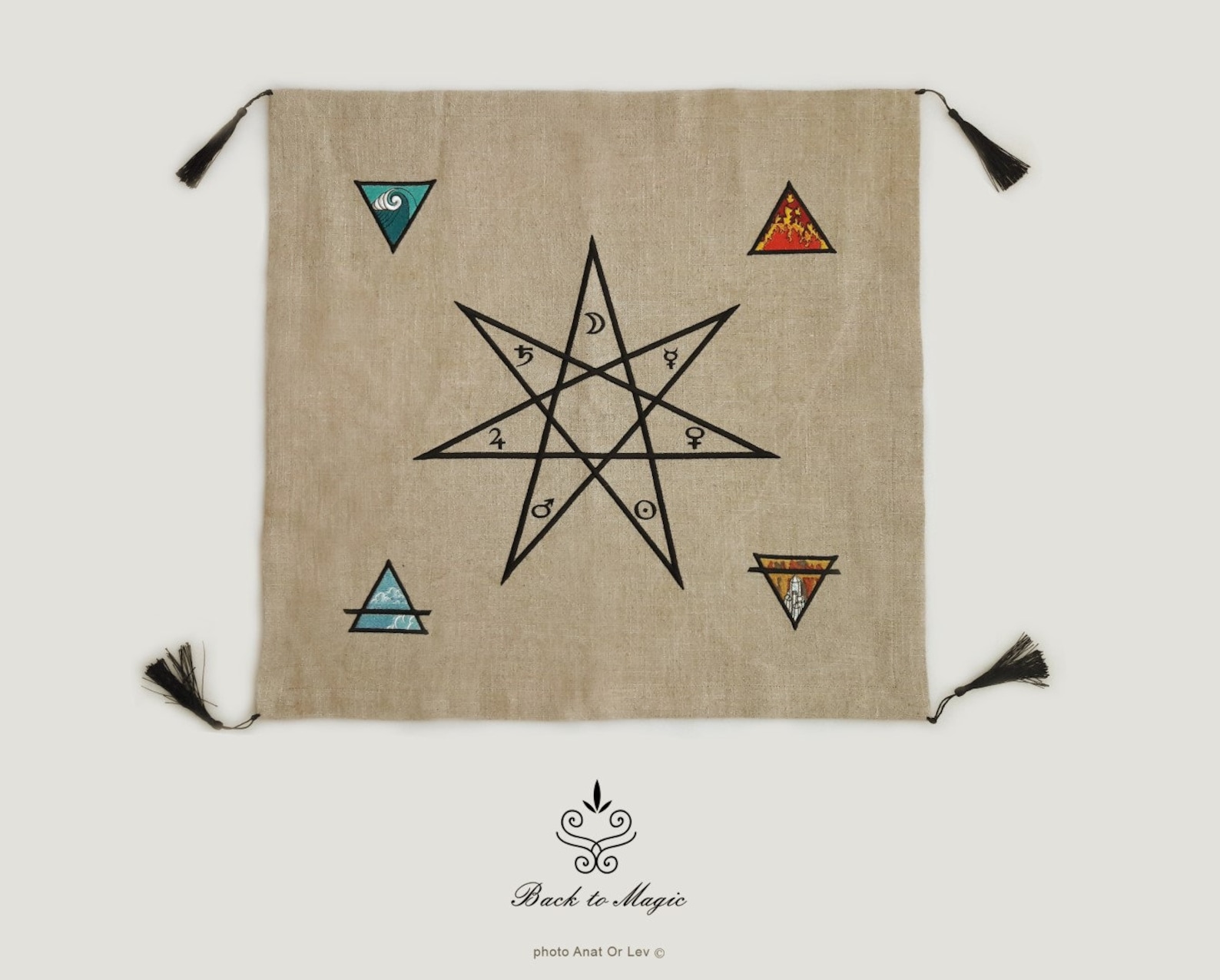 Embroidered Divination Cloth. Altar Cloth. 21-22 Inch. Tarot Cloth ...