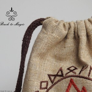 Embroidered Rune Pouch. Valknut. Rune Bag. Runic Divination. Rune ...