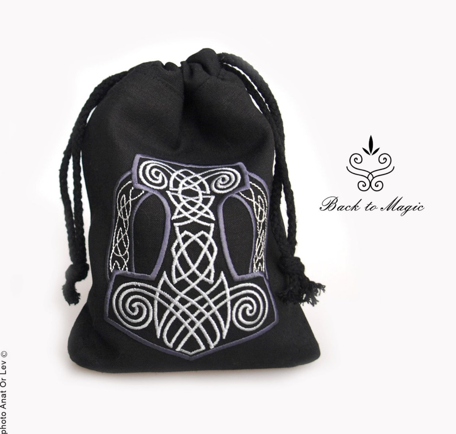 Embroidered Rune Bag. Mjolnir. Runic Divination. Celtic Rune | Etsy