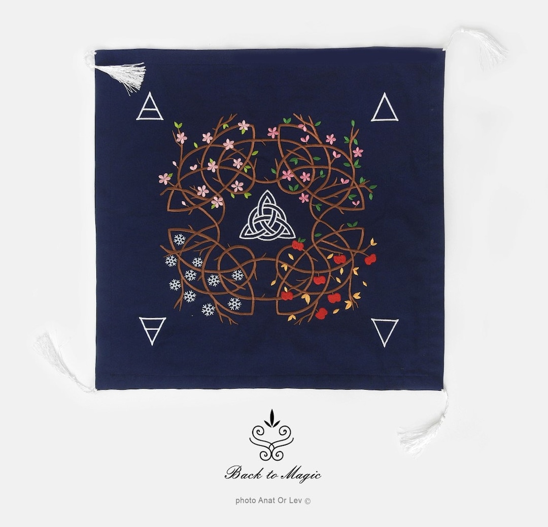 Embroidered Divination Cloth. Altar Cloth. Rune Casting Cloth. 21-22 ...