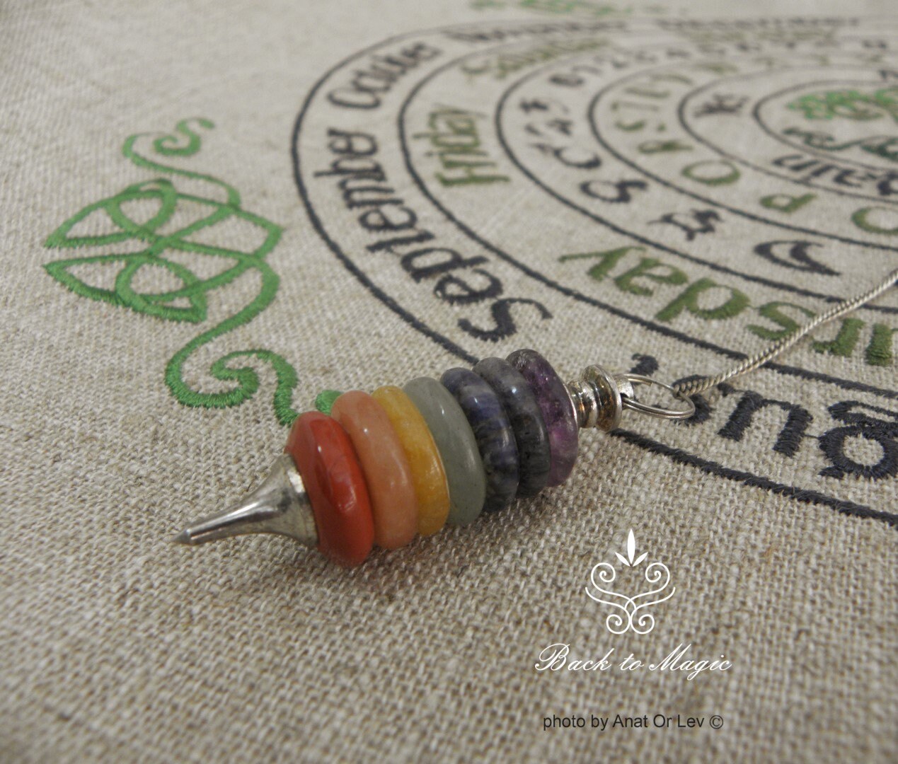 Embroidered pendulum divination cloth. 20'' approx. | Etsy