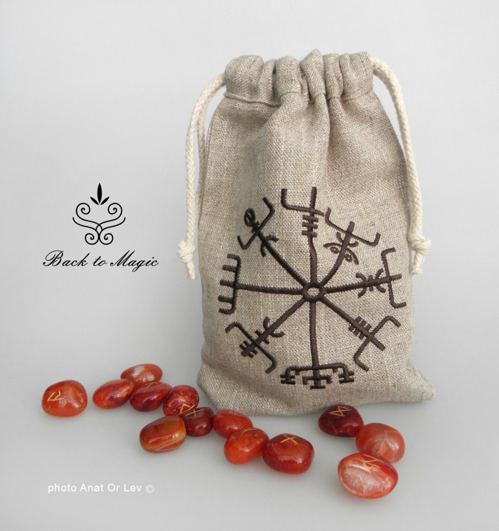 Embroidered Rune Bag With Vegvisir. Gift for Viking. Runic | Etsy