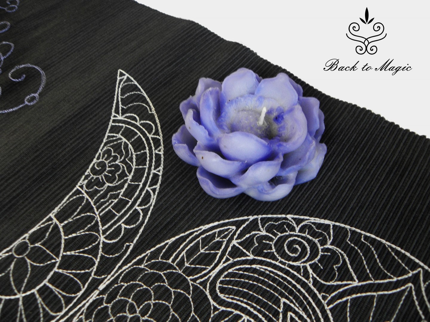 Black Velvet Embroidered Altar Runner With Triple Moon and Two - Etsy