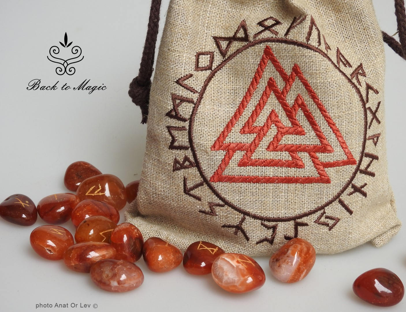 Embroidered Rune Pouch. Valknut. Rune Bag. Runic Divination. Rune ...