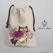Celtic Owl Rune Bag, Linen Tarot Pouch, Embroidered Divination Bag ...