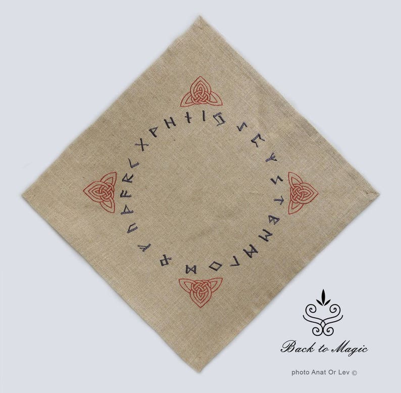 Embroidered Rune Cloth. Divination Rune Cloth. Rune Casting - Etsy