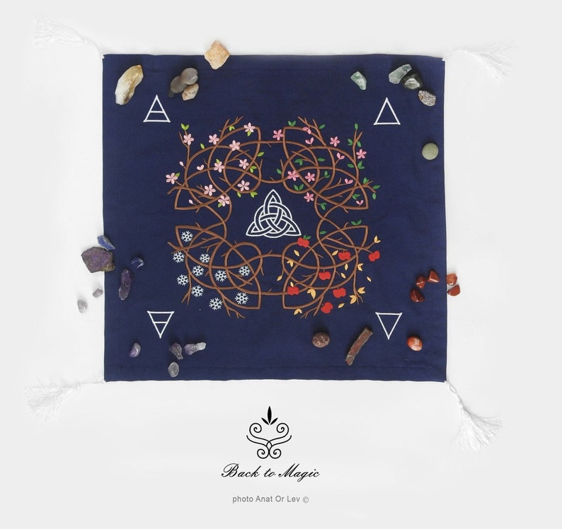 Embroidered Divination Cloth. Altar Cloth. Rune Casting Cloth. - Etsy