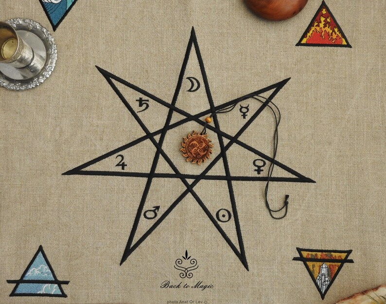 Embroidered Divination Cloth. Altar Cloth. 21-22 Inch. Tarot Cloth ...