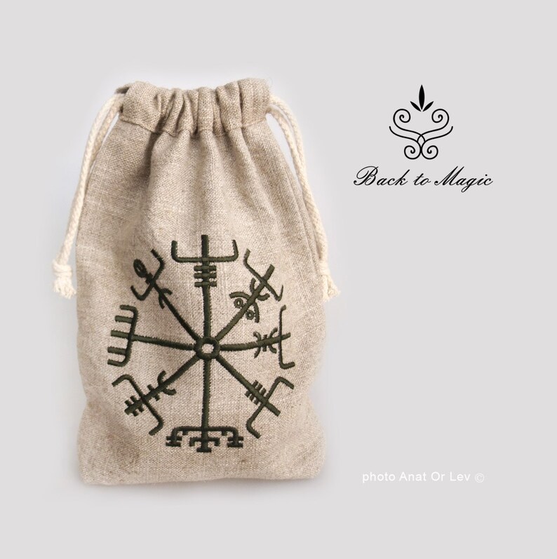 Embroidered Rune Bag With Vegvisir. Gift for Viking. Runic - Etsy UK