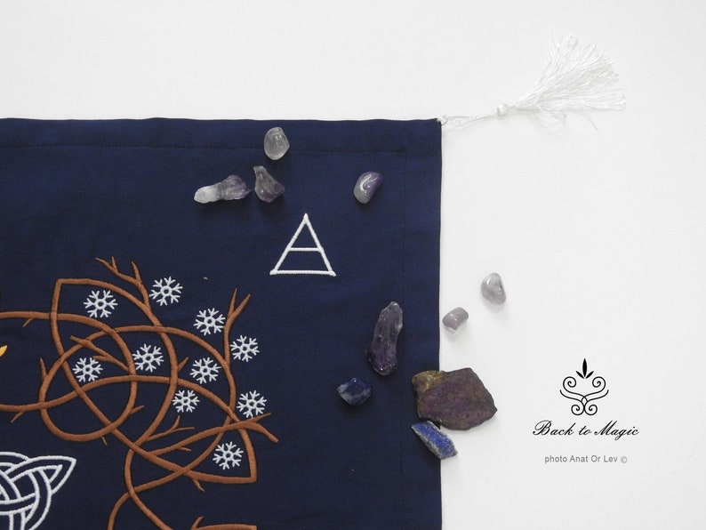 Embroidered Divination Cloth. Altar Cloth. Rune Casting Cloth. - Etsy