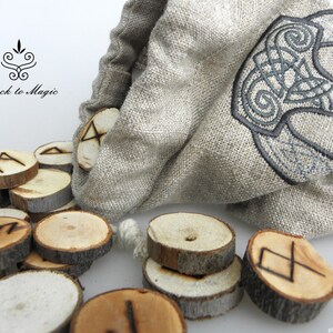 Embroidered Rune Bag With Mjolnir. Runic Divination. Celtic Style. Rune ...