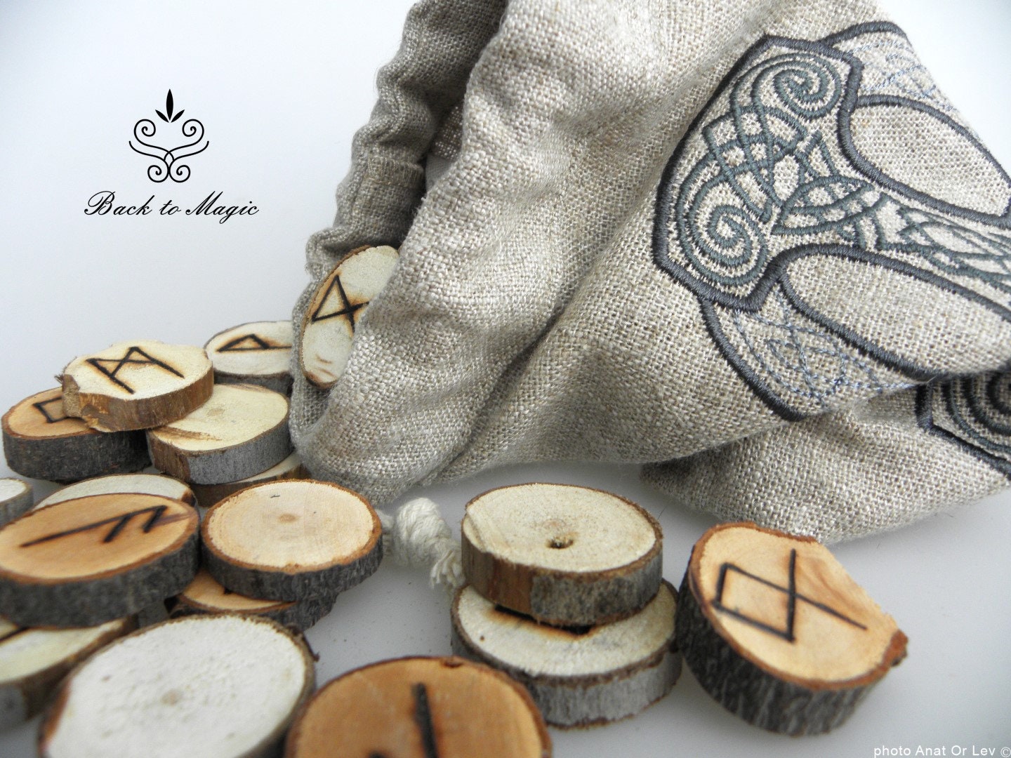 Embroidered Rune Bag With Mjolnir. Runic Divination. Celtic | Etsy