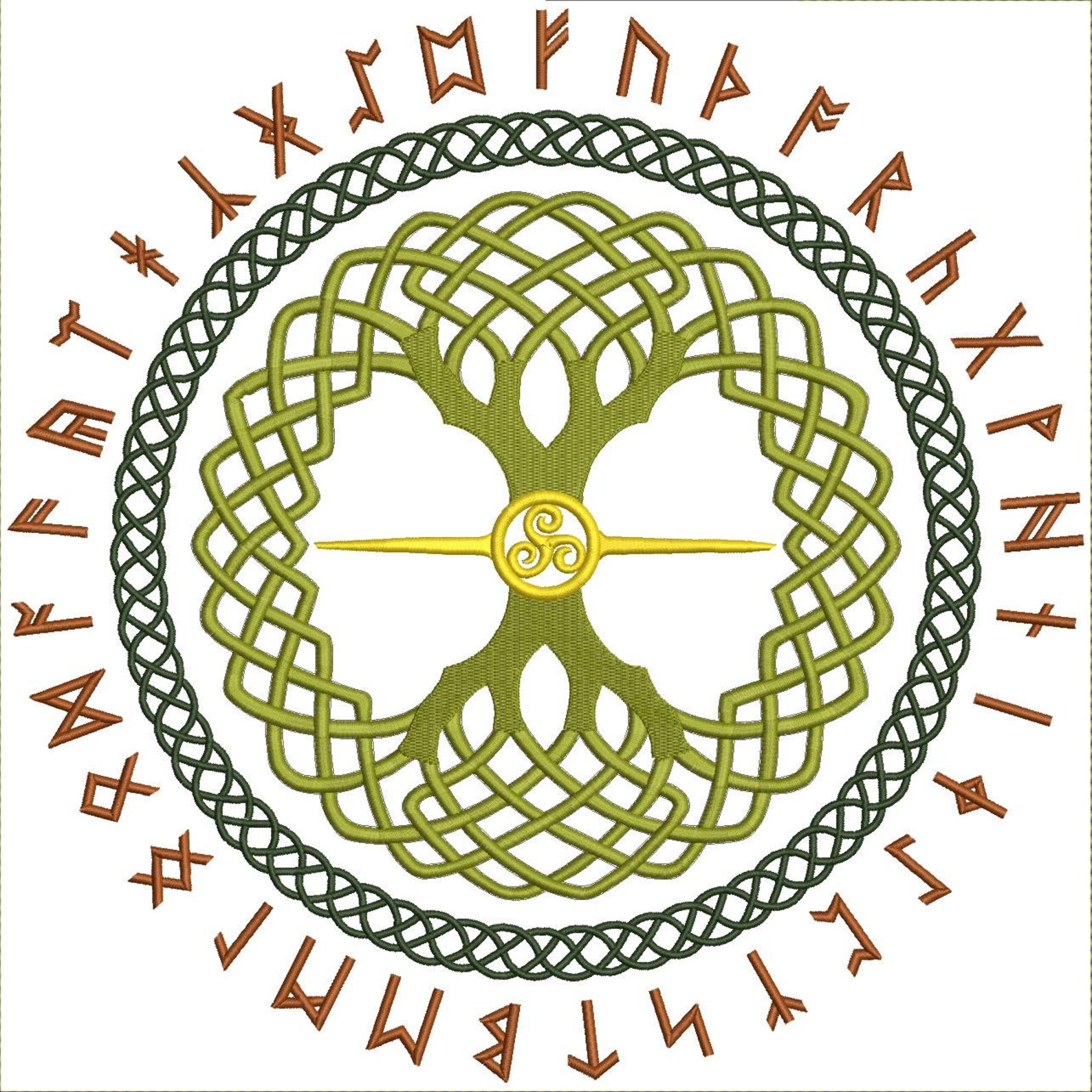 Rune Casting Cloth With Yggdrasil Tree. Elder Futhark or | Etsy