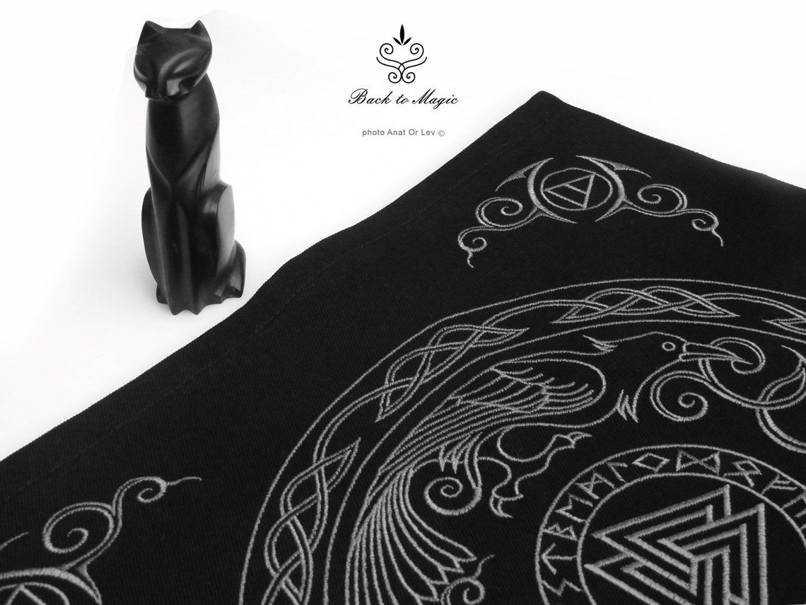 Rune Casting Cloth. Embroidered Divination Cloth 21-22. | Etsy