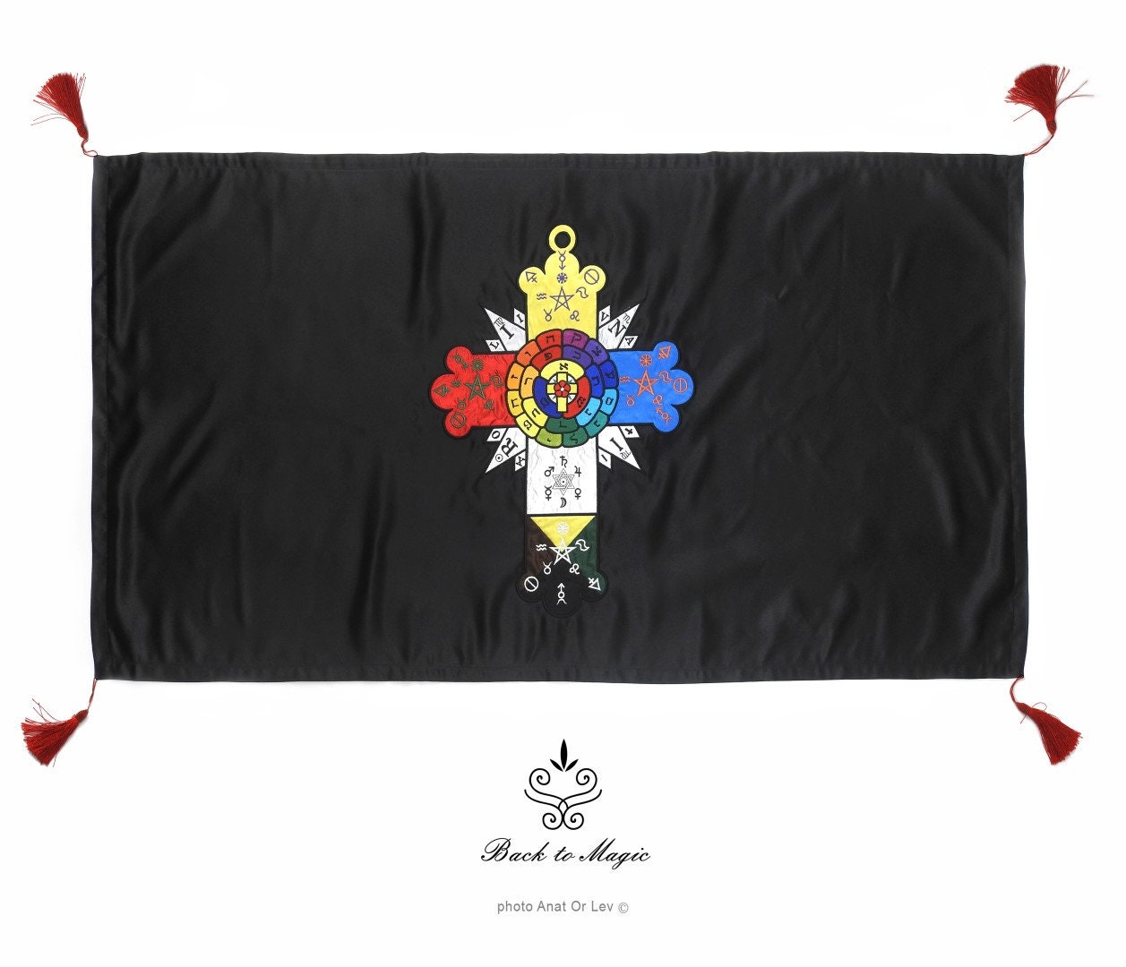 Embroidered Rosicrucian Cross Cloth. Tarot Cloth. Altar Cloth. - Etsy ...