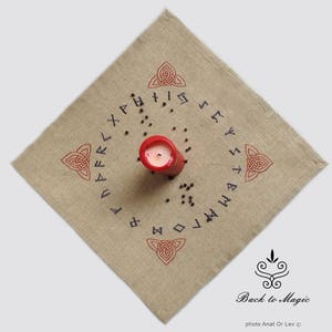 Embroidered Rune Cloth. Divination Rune Cloth. Rune Casting Cloth ...