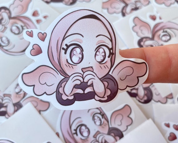 Cute Muslim Girlhijabi Girl Sticker Kawaii Muslim Girl - Etsy