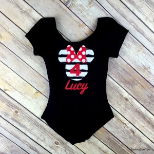 Gymnastics Leotard Outfit Birthday Personalized Minnie Mouse ...