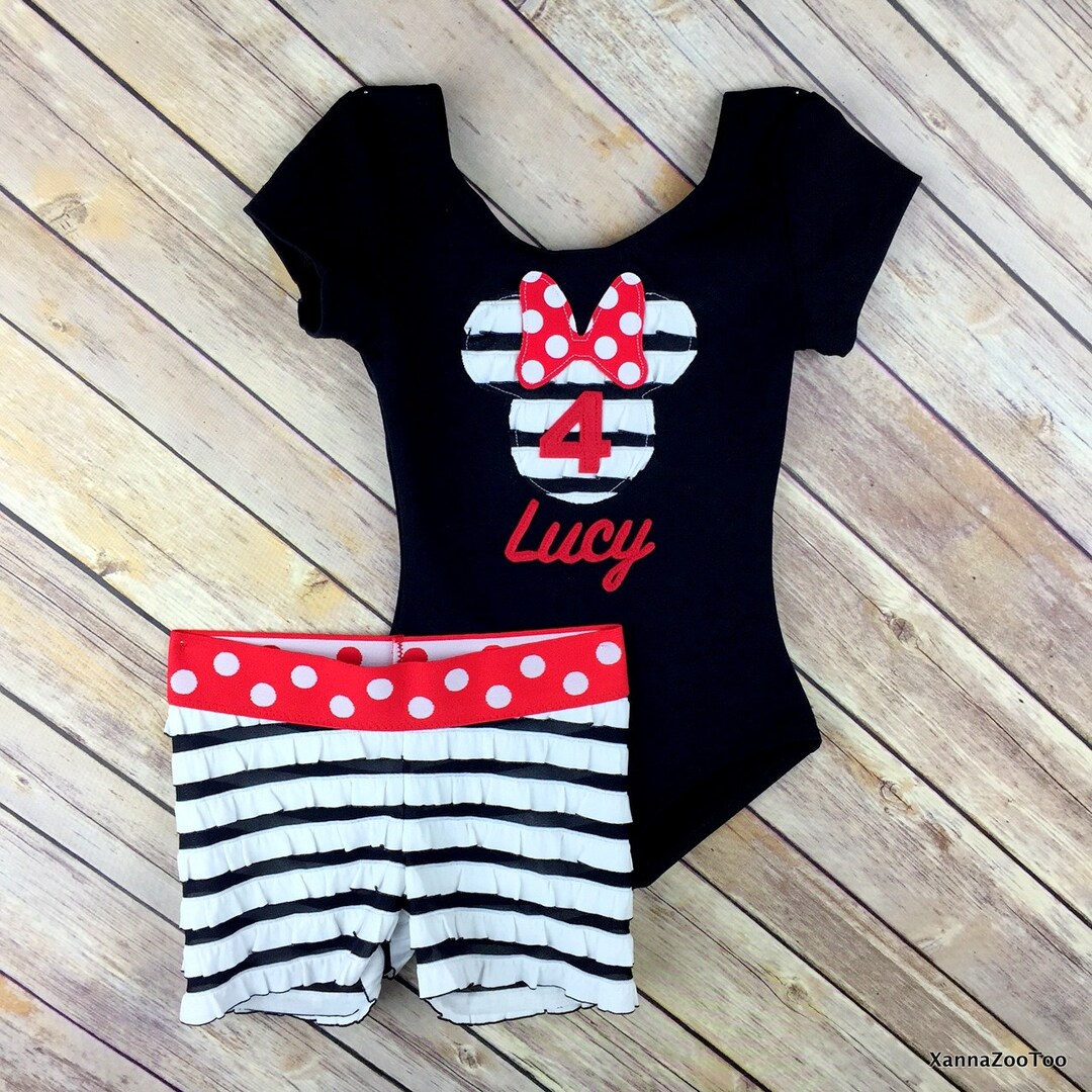 Gymnastics Leotard Outfit Birthday Personalized Minnie Mouse ...