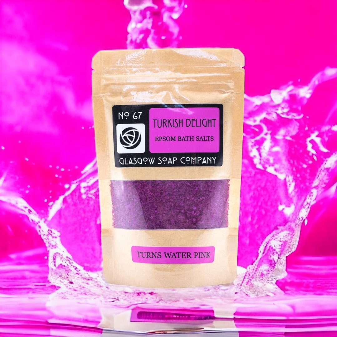 TURKISH DELIGHT Epsom Bath Salts, Turns Water Pink, Handmade by Glasgow ...
