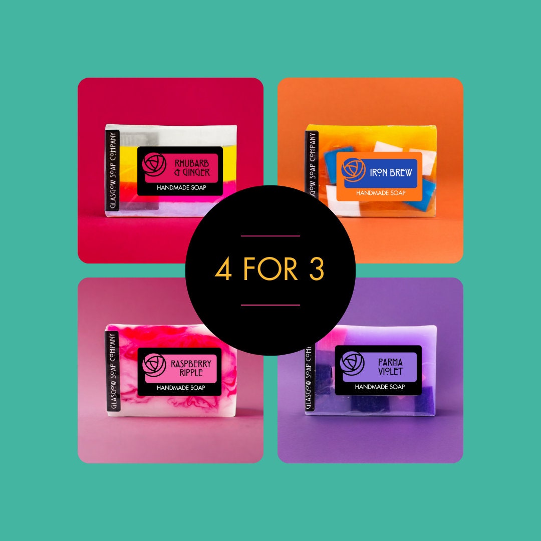 4 for 15 HANDMADE SOAP, Special Offer, Vegan Gift, SLS and Paraben Free ...