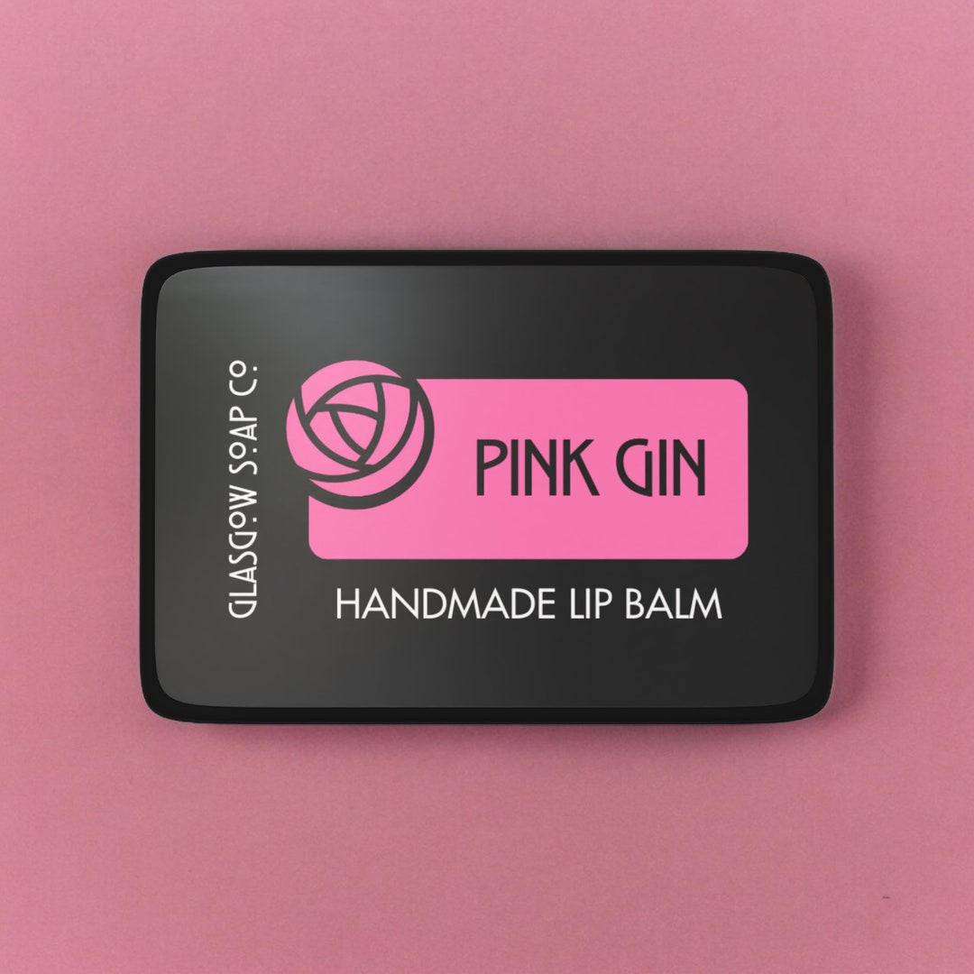 PINK GIN Cocktail Lip Balm, Small Scottish Gift, Handmade by Glasgow ...