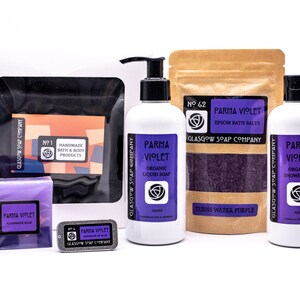 PARMA VIOLET Scottish Gift Set Soap Gift Box Pamper Pack Handmade ...