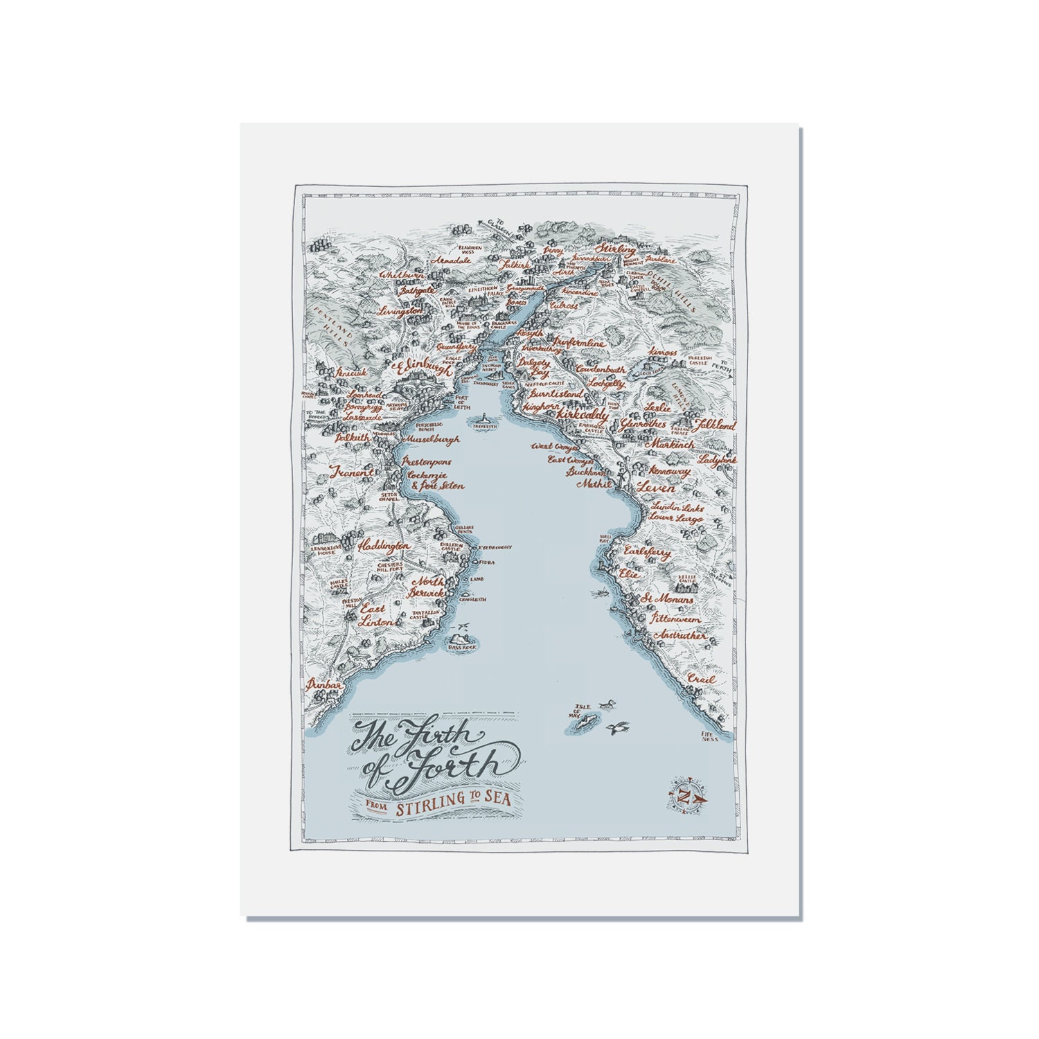 Firth of Forth Map | Stirling to Sea | River Forth | Edinburgh | Fife ...