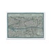Glasgow Map Central Glasgow River Clyde Illustration Drawing Print ...