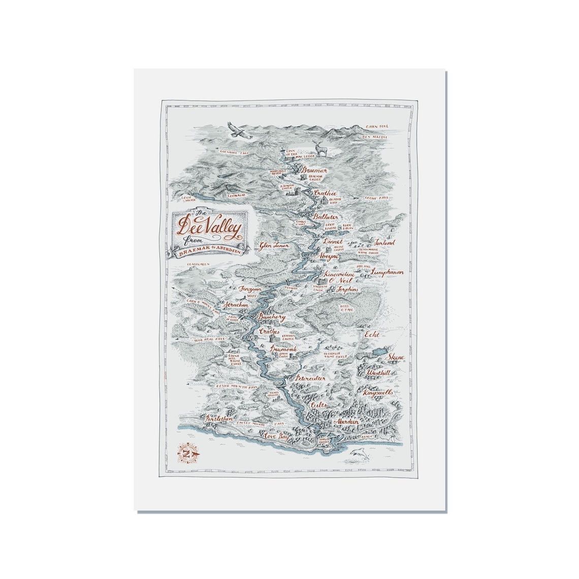 Dee Valley Map | Braemar to Aberdeen | Royal Deeside | River Dee ...