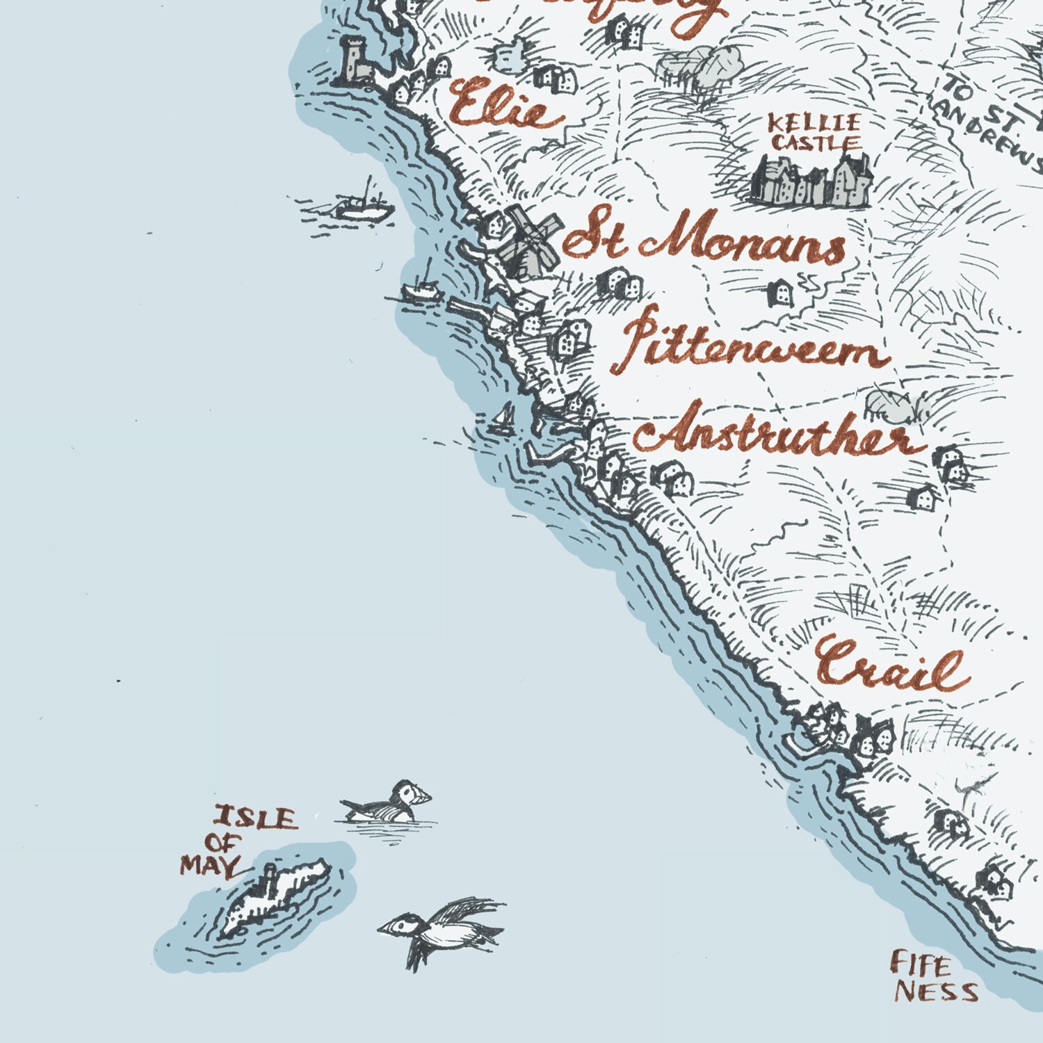 Firth of Forth Map | Stirling to Sea | River Forth | Edinburgh | Fife ...