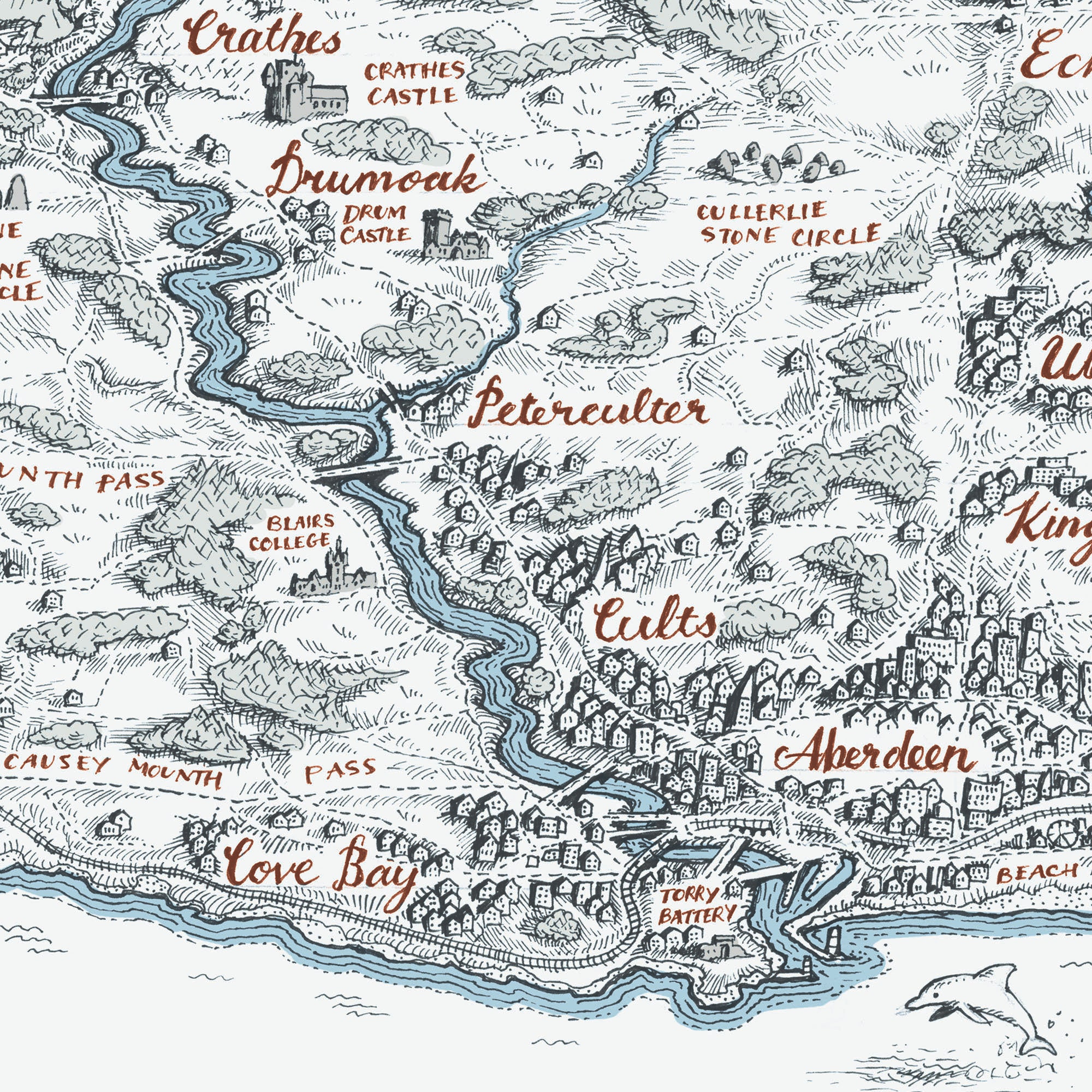 Dee Valley Map | Braemar to Aberdeen | Royal Deeside | River Dee ...