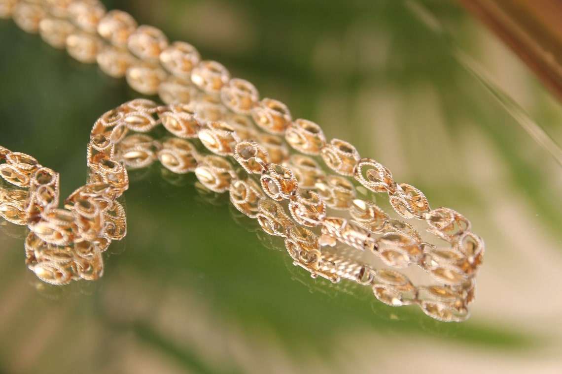 Vintage 14K Yellow Gold Turkish Rope Chain Unisex Gold Chain - Etsy