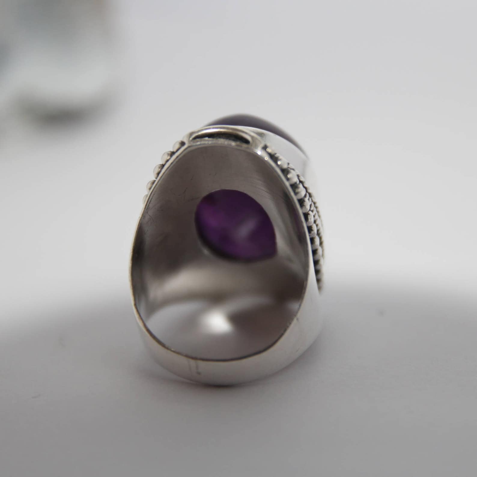 Vintage Sterling Silver Amethyst Ring Amethyst Cocktail - Etsy