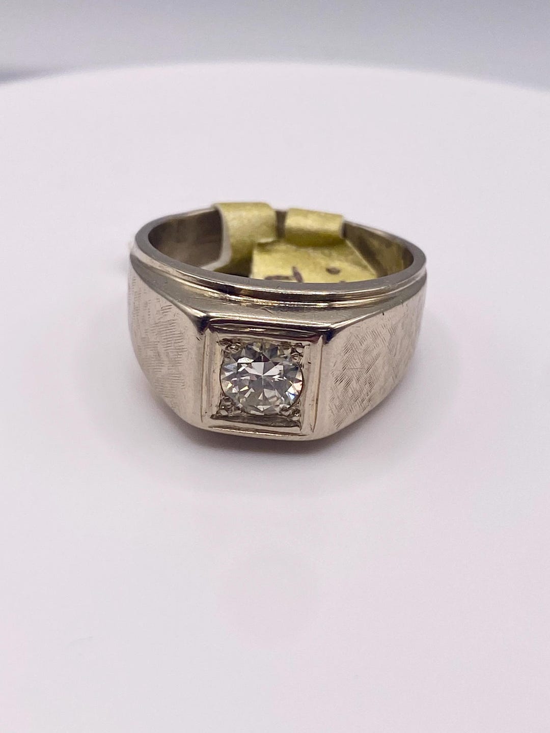 Vintage 1970s Men’s Diamond Ring, Vintage Diamond Ring, Men’s Diamond ...