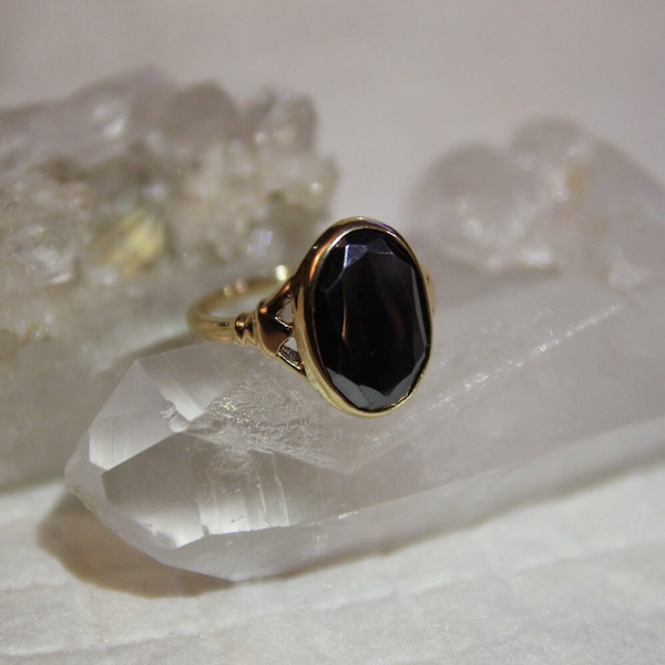 Tear Drop Statement Ring Hematite - Etsy