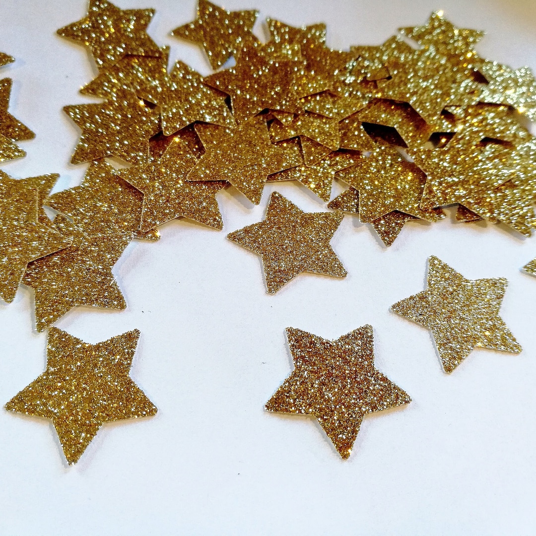 Glitter Paper Stars, 20 Pieces, Choose SIZE and COLOR! - Etsy