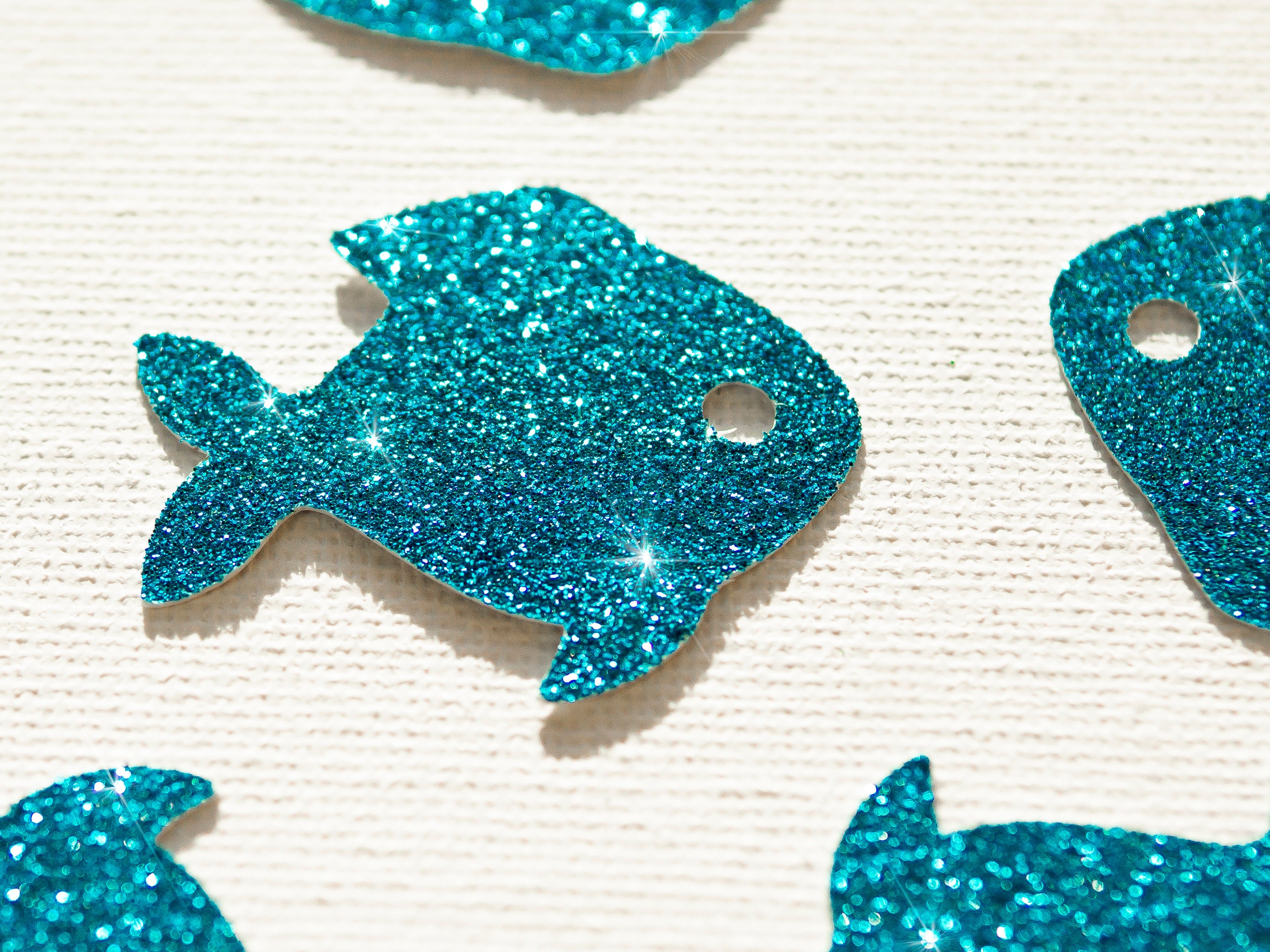 Glitter Paper Fish Cutouts, 20 Pieces, 1 6 Glitter Paper Fish Die Cut ...