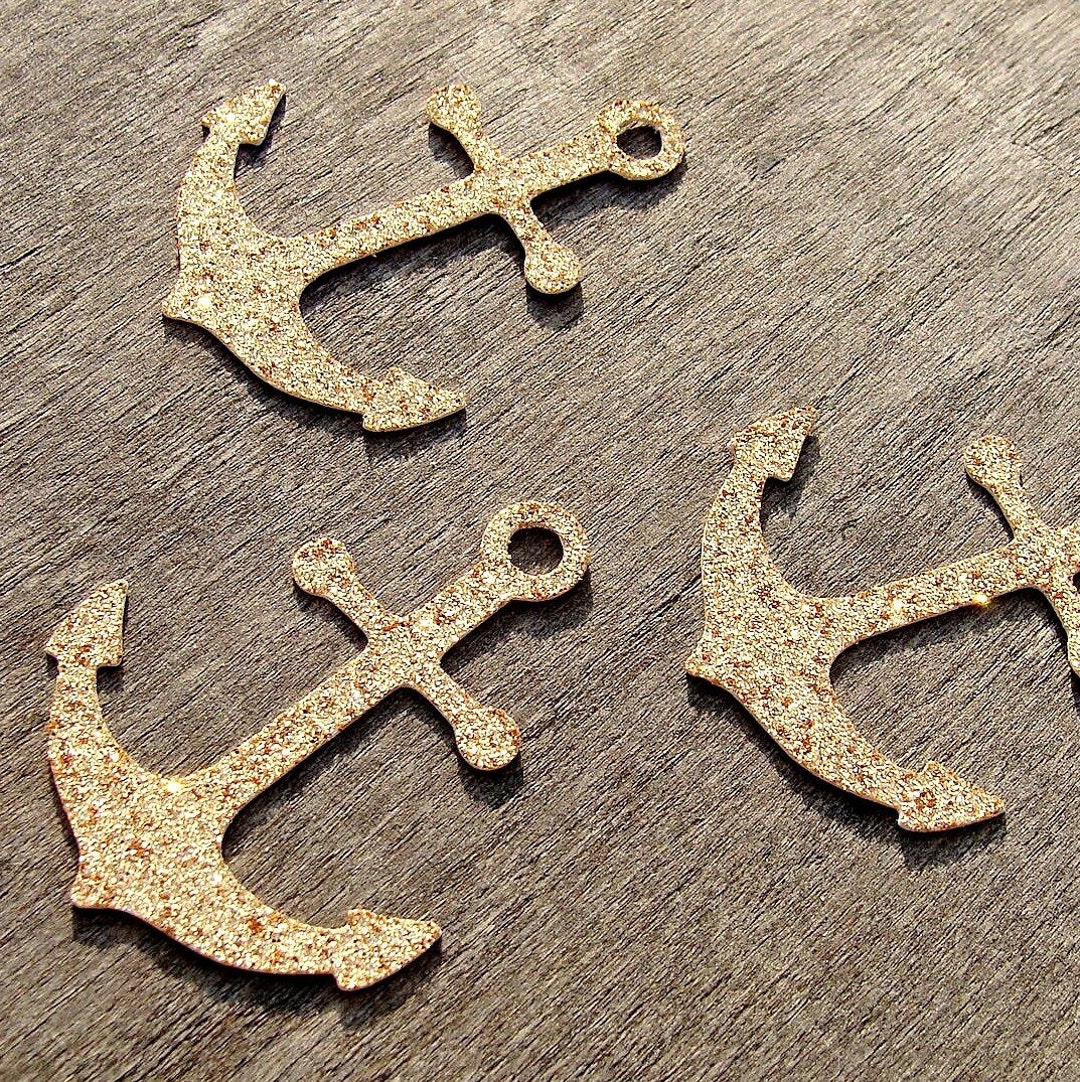 Glitter Paper Anchor Cutouts, 20 Pieces, Choose SIZE and COLOR! - Etsy