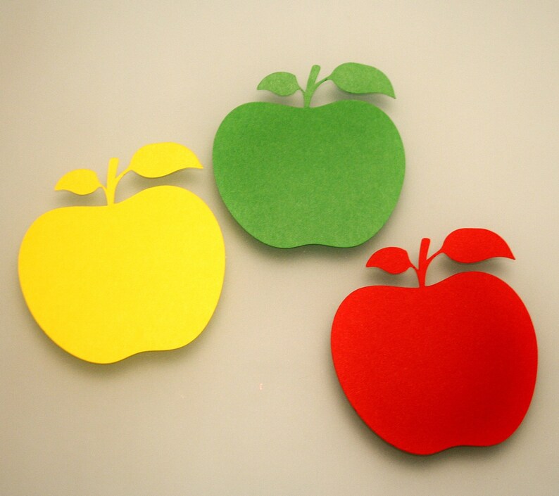 Paper Apples 20 Pieces 2 6 Paper Apple Die Cut - Etsy