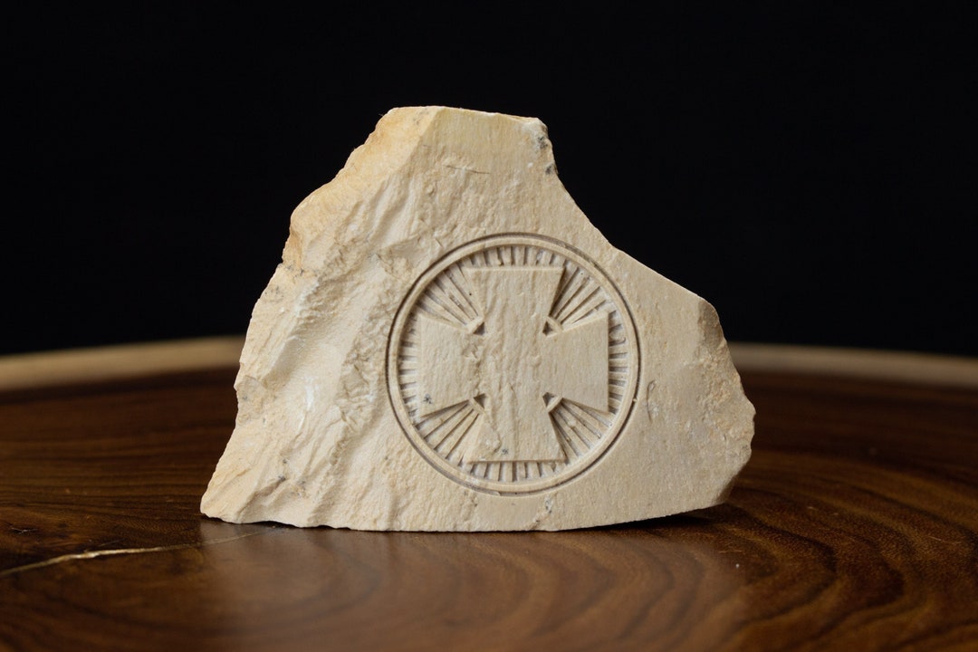 St George Cross Engraved Stone, Knights Templar Saint George Crusader ...