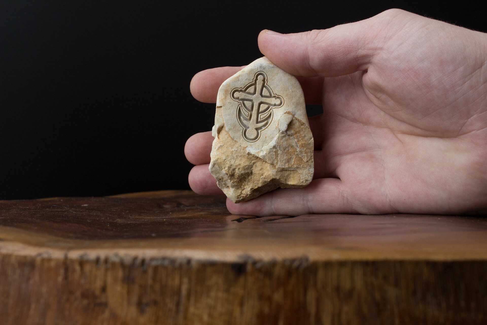 Russian Cross Over Crescent Engraved Stone Russian Orthodox - Etsy Israel