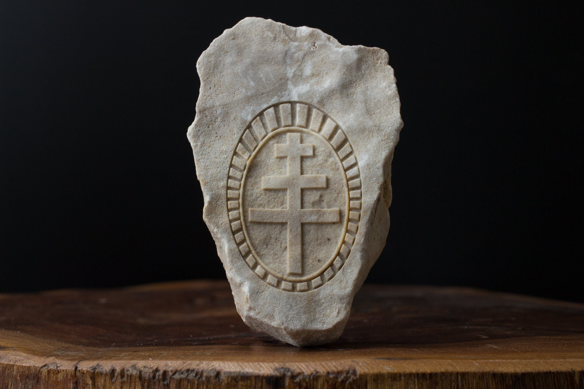 Papal cross Triple cross on Jerusalem stone | Etsy
