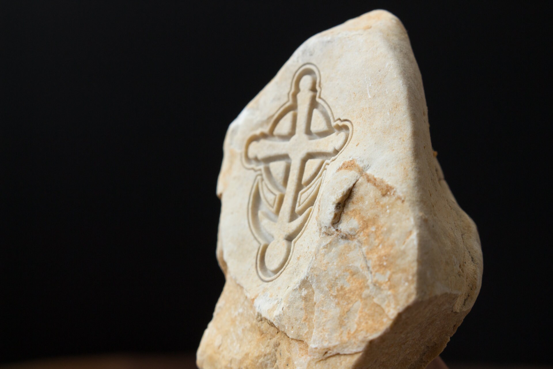 Russian Cross Over Crescent Engraved Stone Russian Orthodox - Etsy Israel