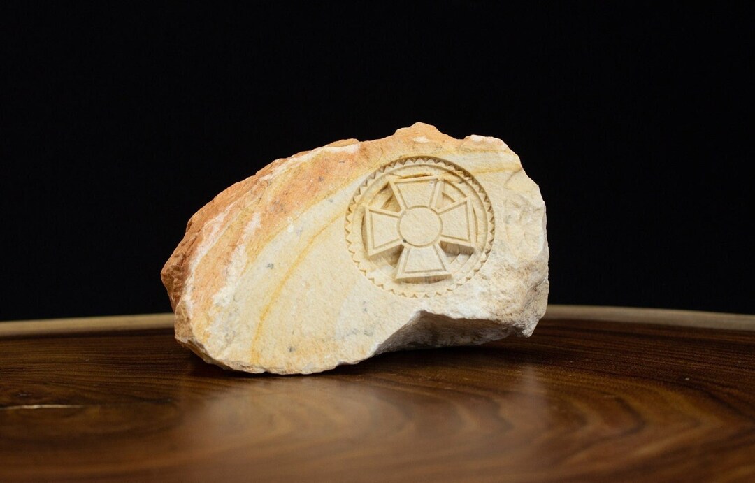 Saint George Cross Engraved Stone, Knights Templar St George Crusader ...