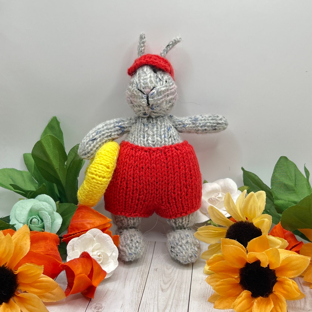 Rabbit Lifeguard Knitted Amigurumi Doll - Etsy