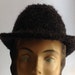 Black Wool Hat || Fuzzy Wool Hat || Wool Bowler Hat || Wool Fedora ...