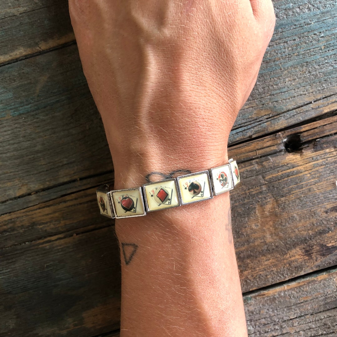 Playing Cards Bracelet Card Shark 90s Bracelet - Etsy