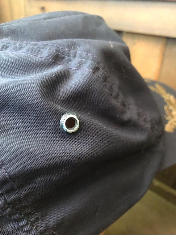 Vintage Caterpillar VIP With Leather Strap Hat , Navy… - Gem