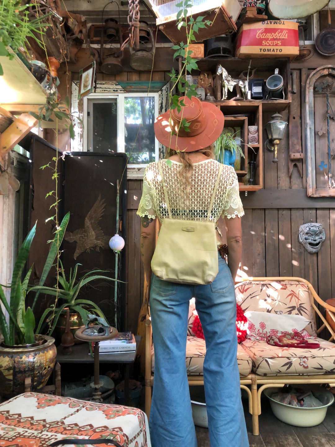 Early 2000s Beige Leather Convertible Shoulder Bag / Backpack – Y2K ...